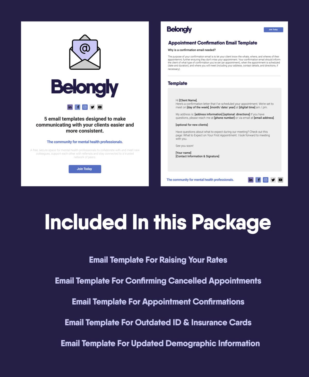 FREE email templates designed to do Client communication